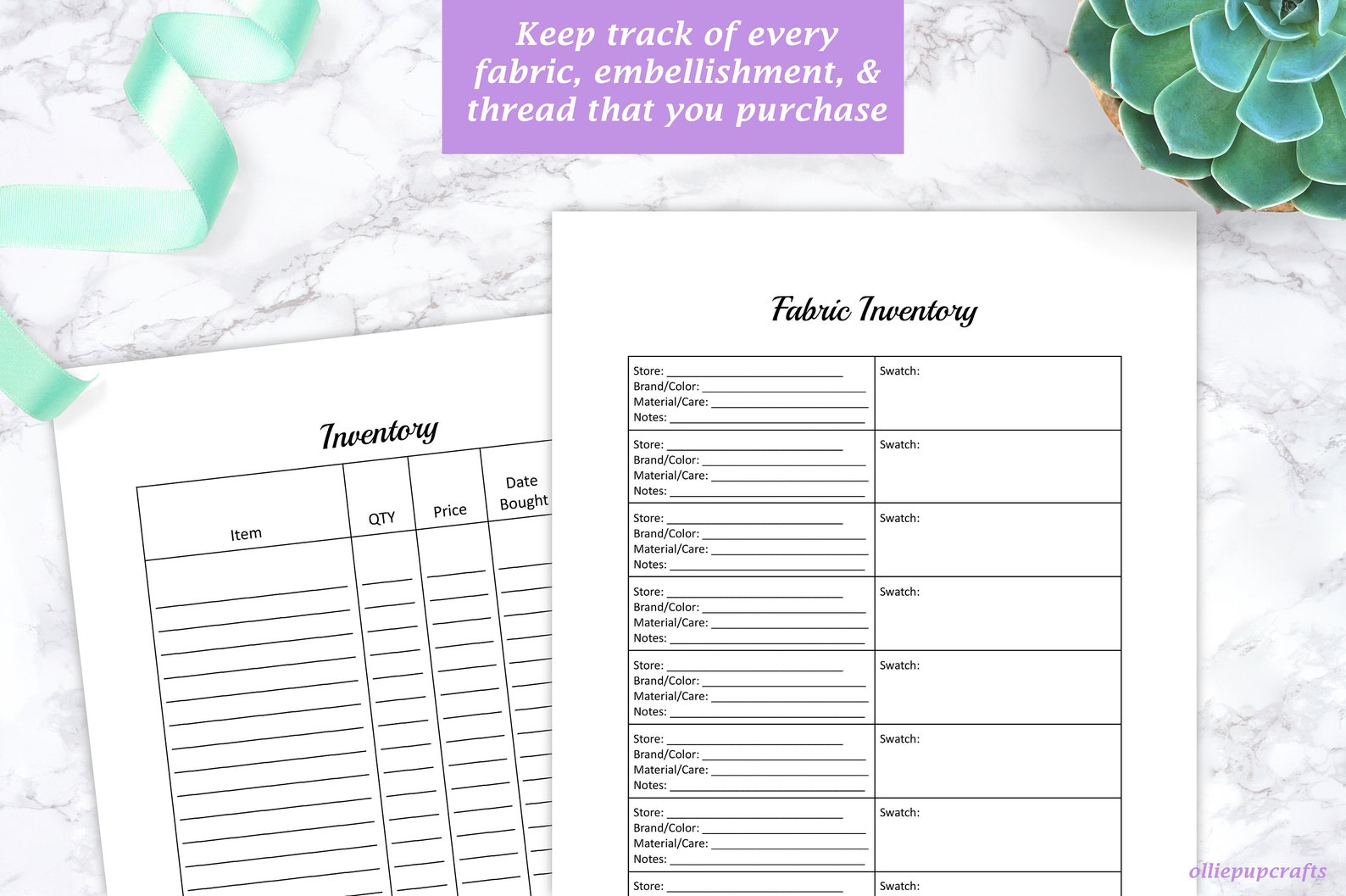Sewing Planner Printable Sewing Notebook Seamstress Journal Etsy
