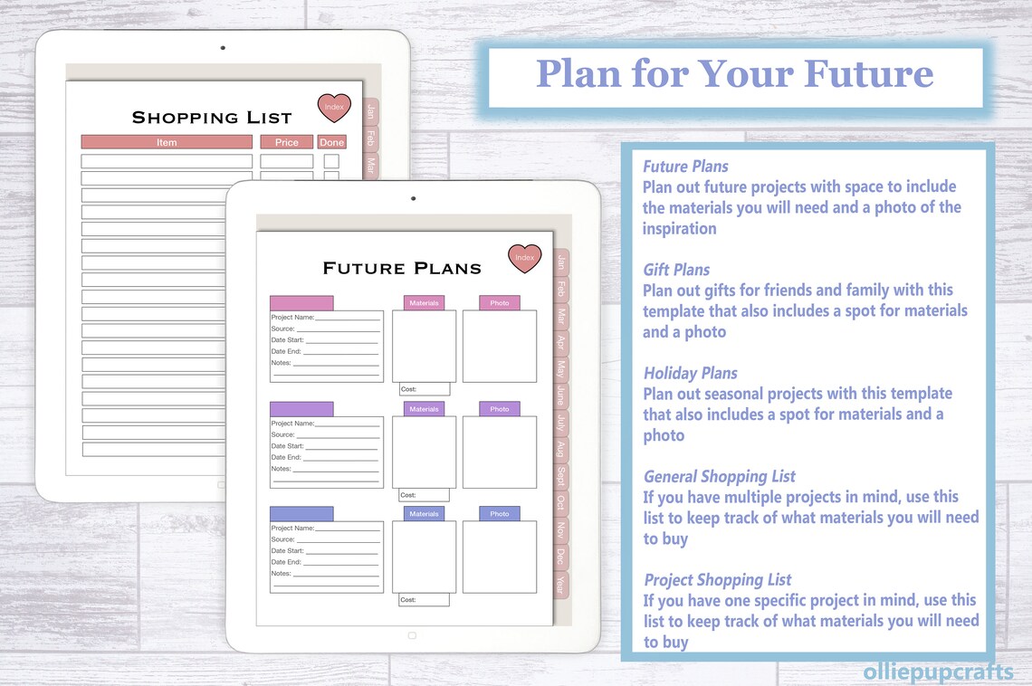 Digital Sewing Planner Sewing Journal Sewing Log Digital | Etsy