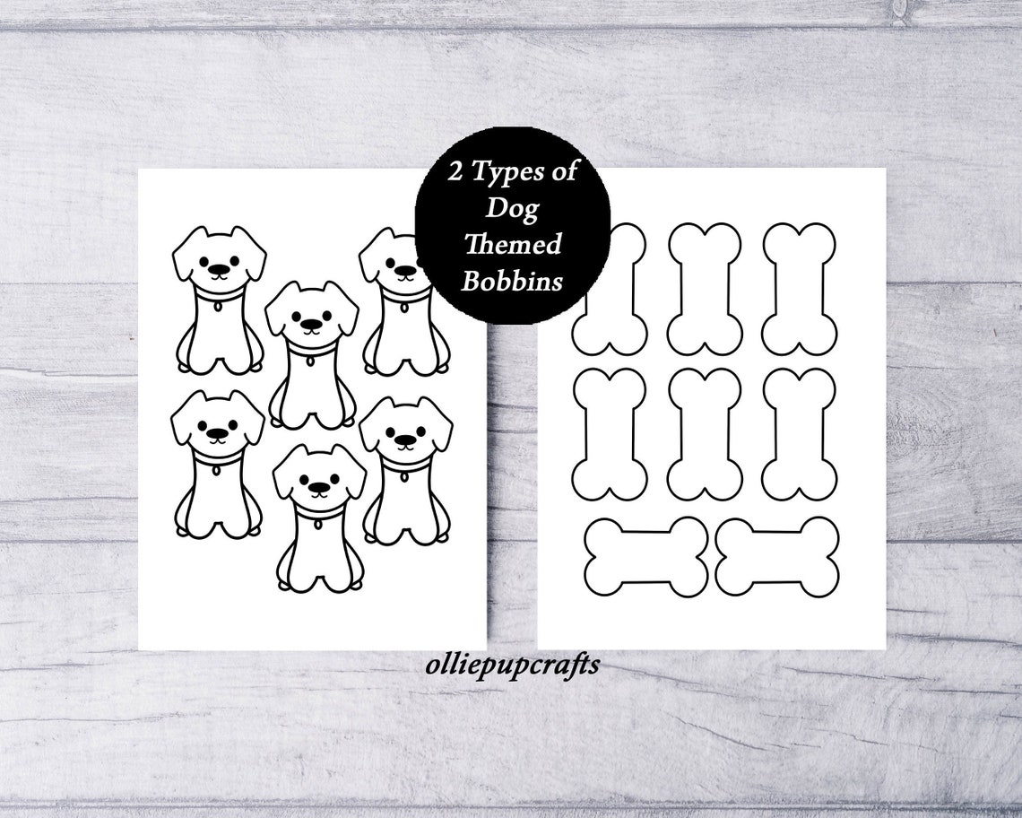 Printable Thread Spool, Floss Bobbin, Embroidery Thread Bobbin, Dog ...