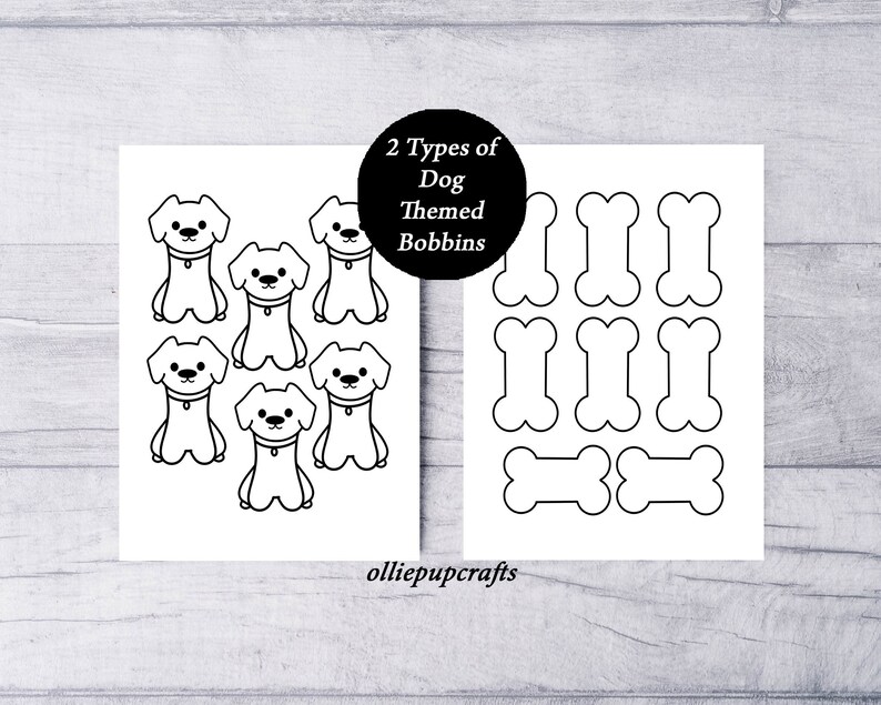 Printable Thread Spool, Floss Bobbin, Embroidery Thread Bobbin, Dog ...