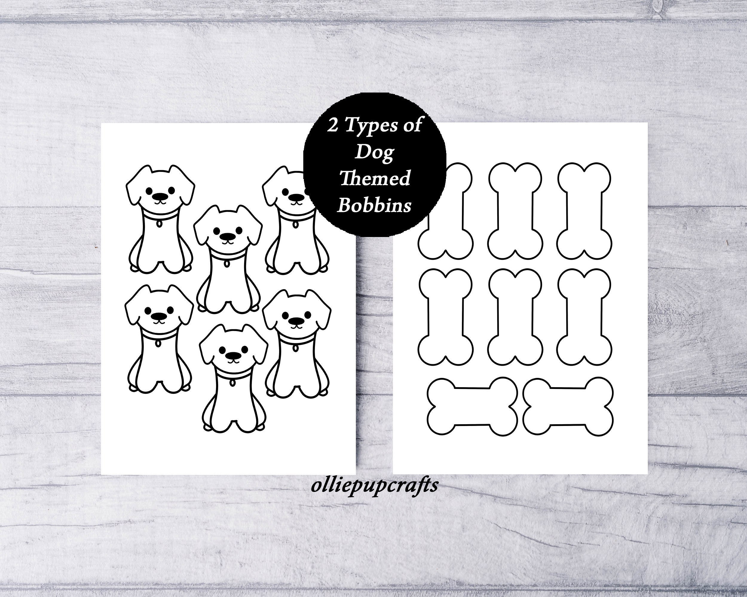 Printable Thread Spool, Floss Bobbin, Embroidery Thread Bobbin, Dog ...