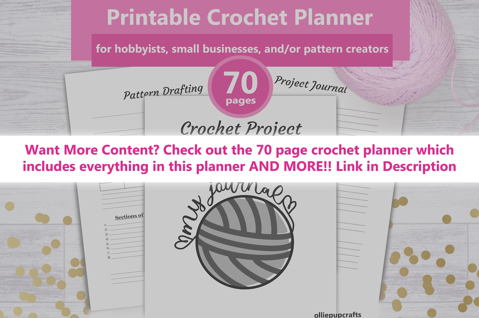 Crochet Planner Printable Crochet Journal Crochet Project - Etsy