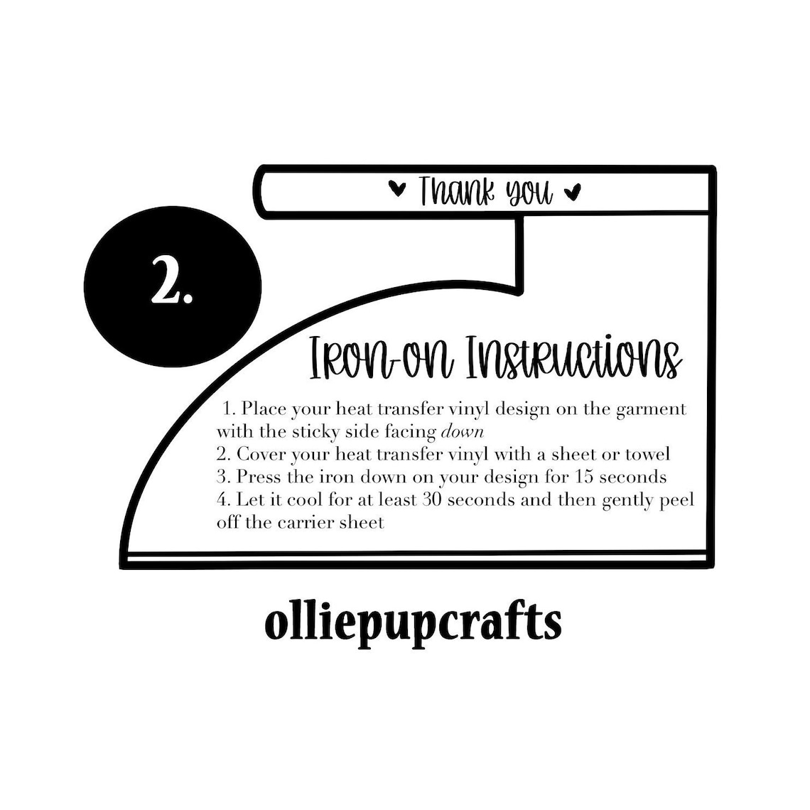 Printable Iron on Instructions, How to Apply Decal, Heat Transfer Vinyl ...