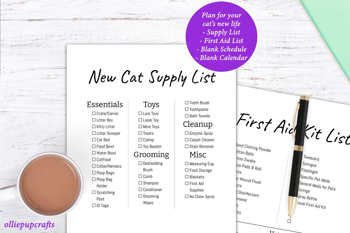 Pet Planner Printable, Cat Journal, Kitten Journal Template, Pet Care ...