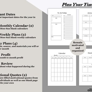 Planner for Entrepreneurs, Printable Business Planner, Business Plan ...