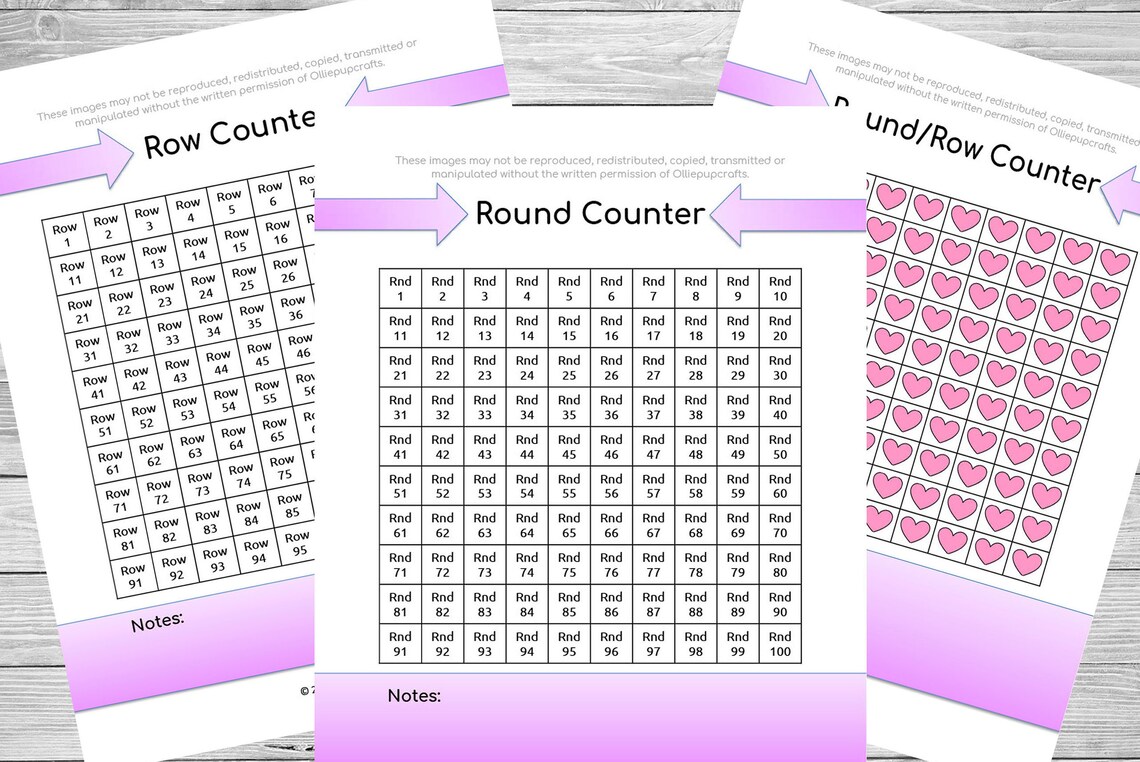 Printable Crochet Labels - Row Counter Stitch Marker, Crochet Tools and ...