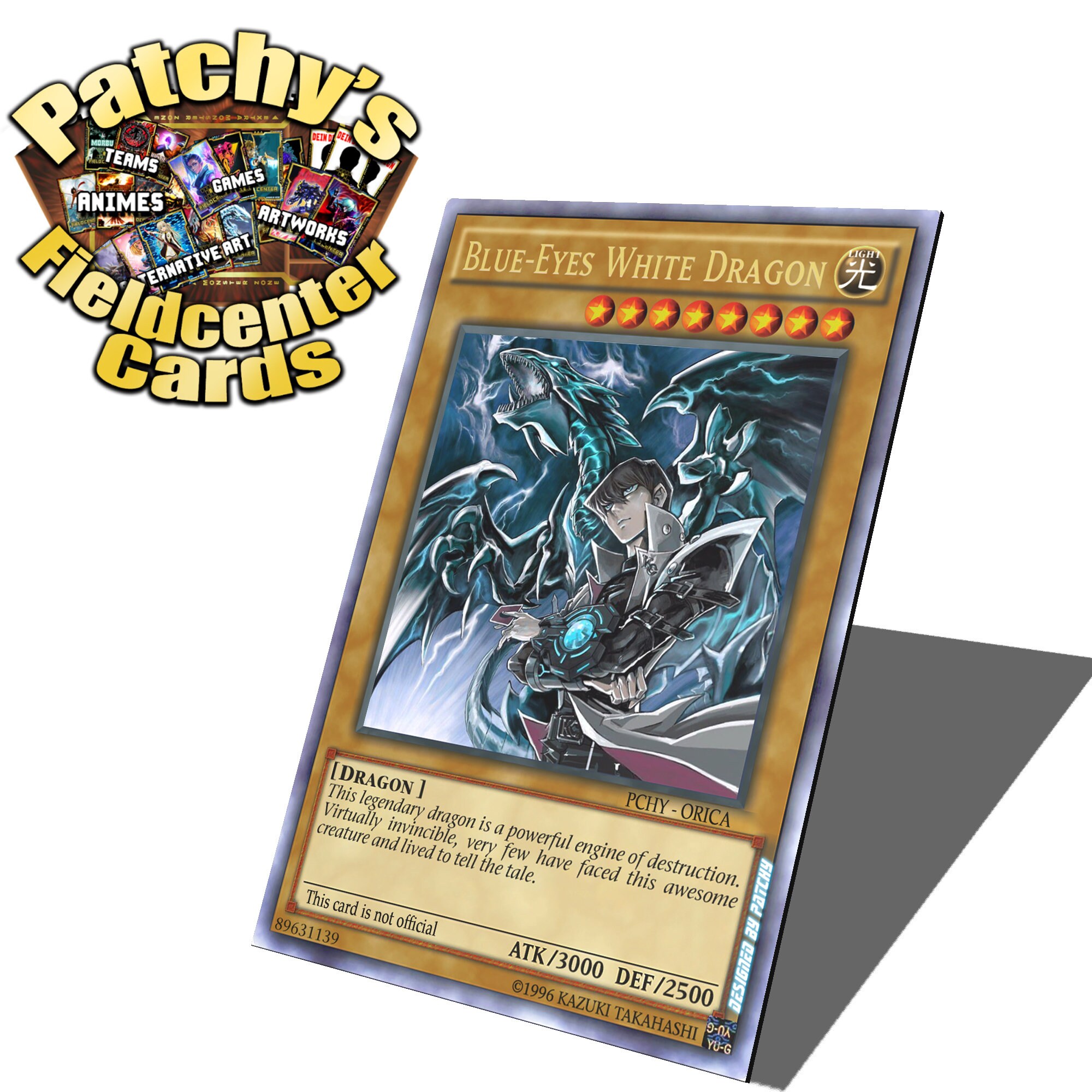 Card Games Rare legendary Shiny Blue Eyes White Dragon Holo Yugioh× ...