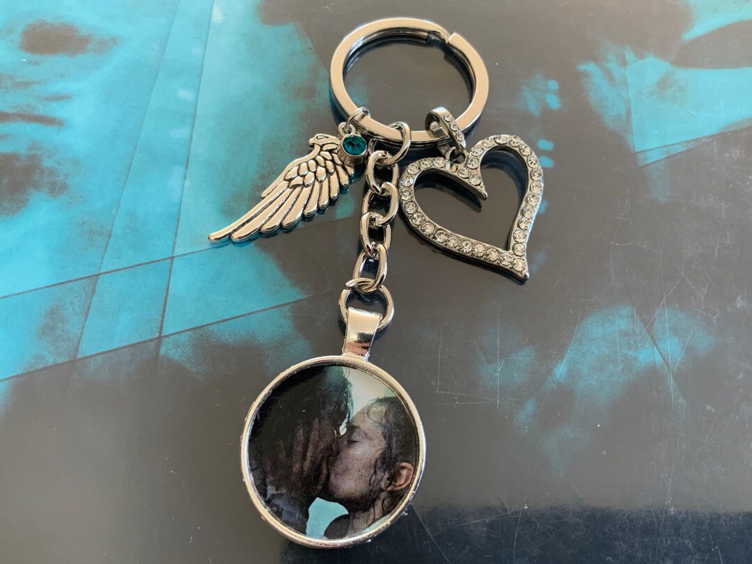 Star Wars Reylo Crystal Angel Heart Inspired Charm Key Chain - Etsy