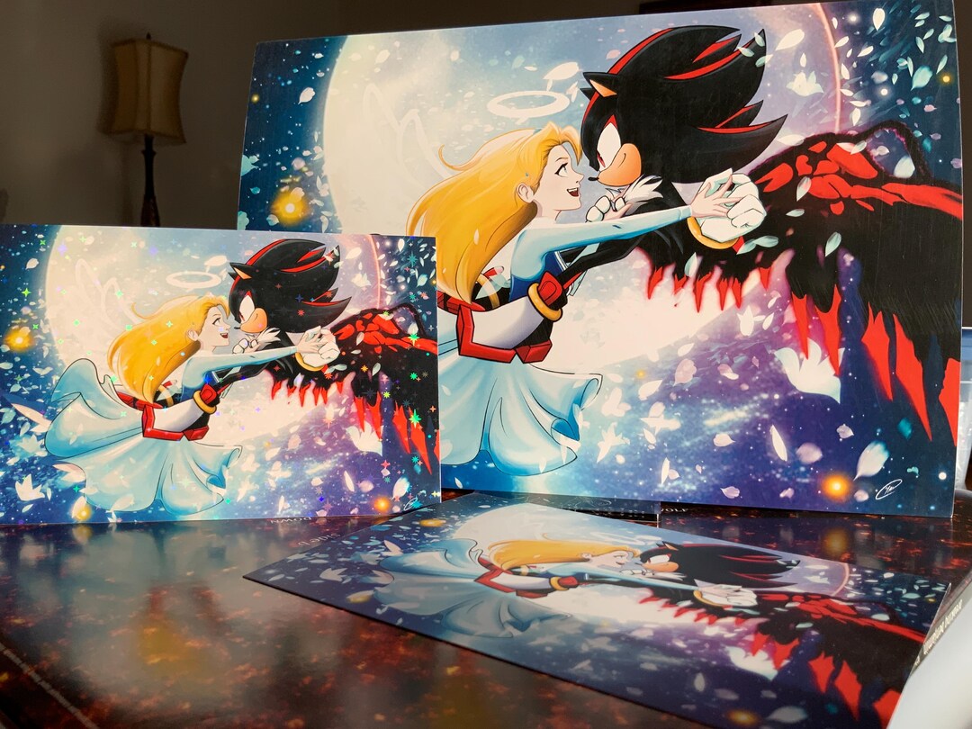 Hedgehog Shadow and Maria Angels in the Night Art Prints - Etsy