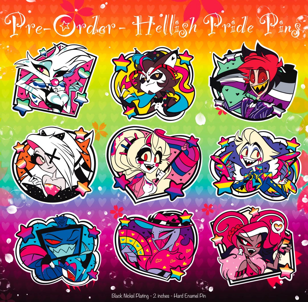 Hellish Pride Rainbow Fun Lovers Hard Enamel Pins - Etsy