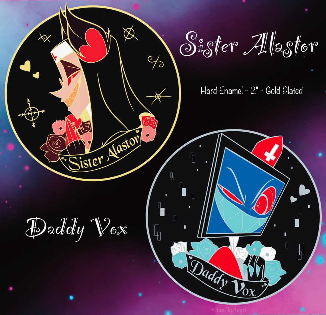 Alastor and Vox Hazbin Hotel the Nun and the Priest Inspired Hard ...