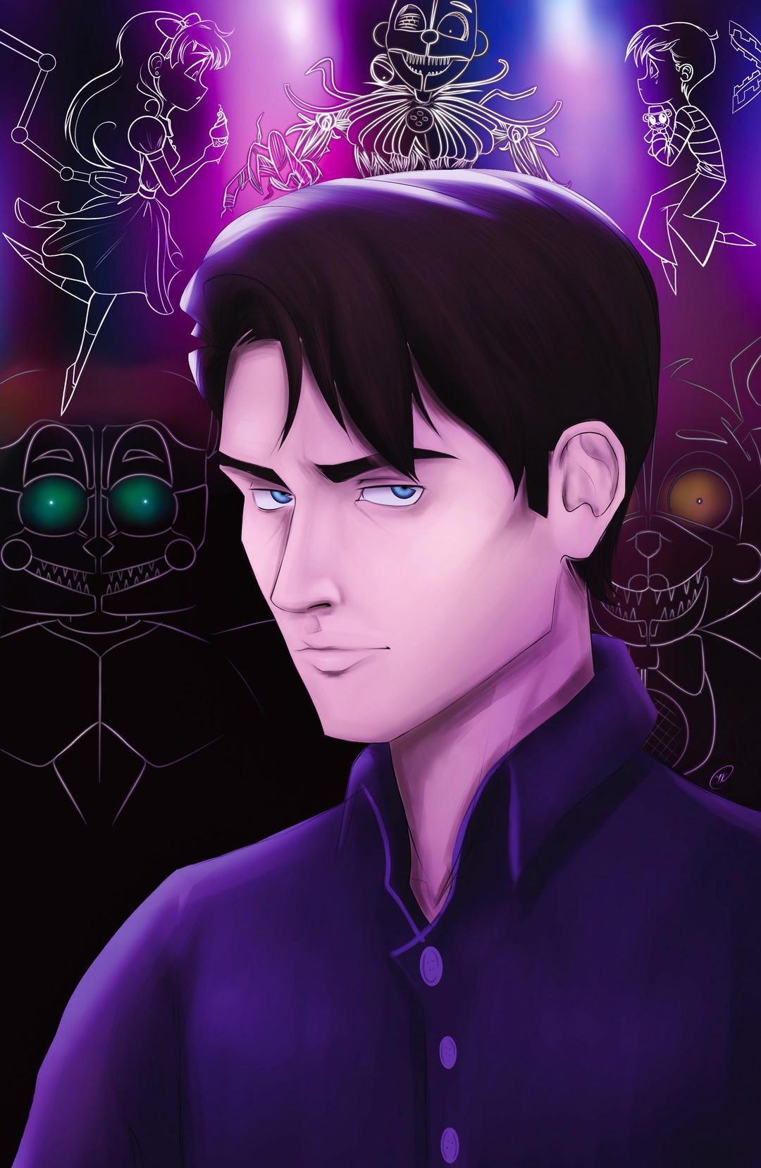 FNAF - Michael Afton and Lost Sibling Losts at Sister Location Artwork ...
