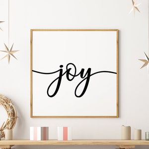 Joy Print Joy Poster Christmas Printable Wall Art - Etsy