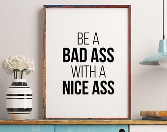 Bad Ass Art Print - Etsy