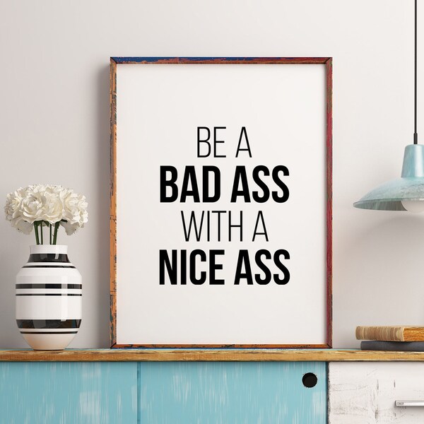 Bad Ass Poster - Etsy
