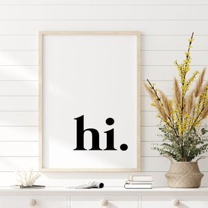 Hi Print | Hello Sign | Hello Printable | Hi Poster | Printable Hi | Hi ...