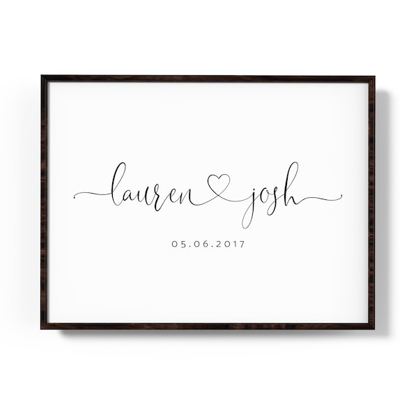 Couple Name Wall Art - Etsy