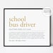 Editable Custom Bus Driver Definition, Bus Driver Appreciation, Gift ...