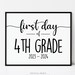 First Day of School Sign, First Day of Fourth Grade 2023, First Day of ...