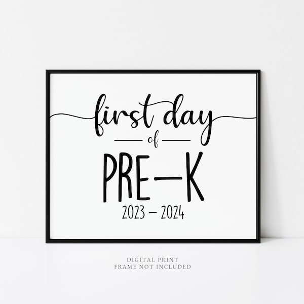 First Day of Pre K - Etsy
