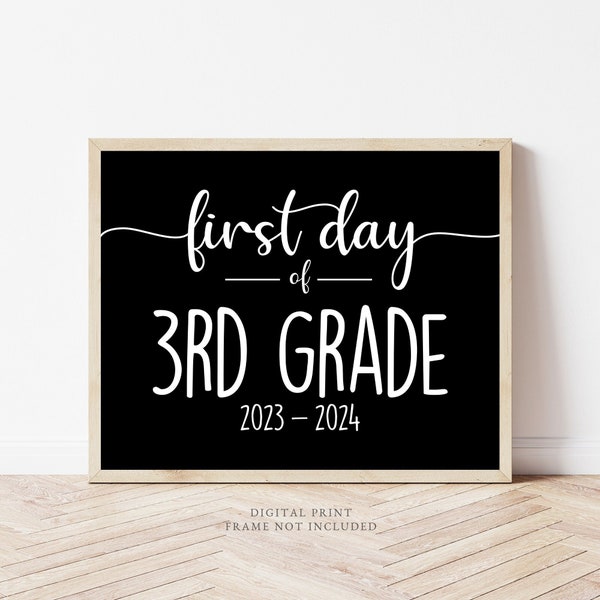 3rd Grade Sign - Etsy