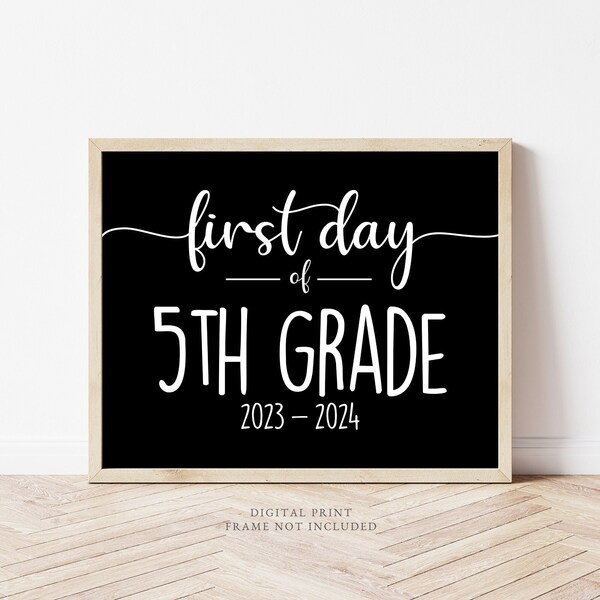 5th Grade Sign - Etsy