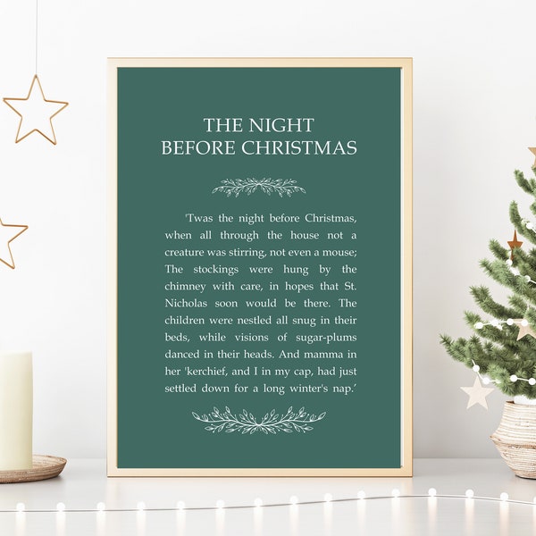 Twas the Night Before Christmas Sign - Etsy