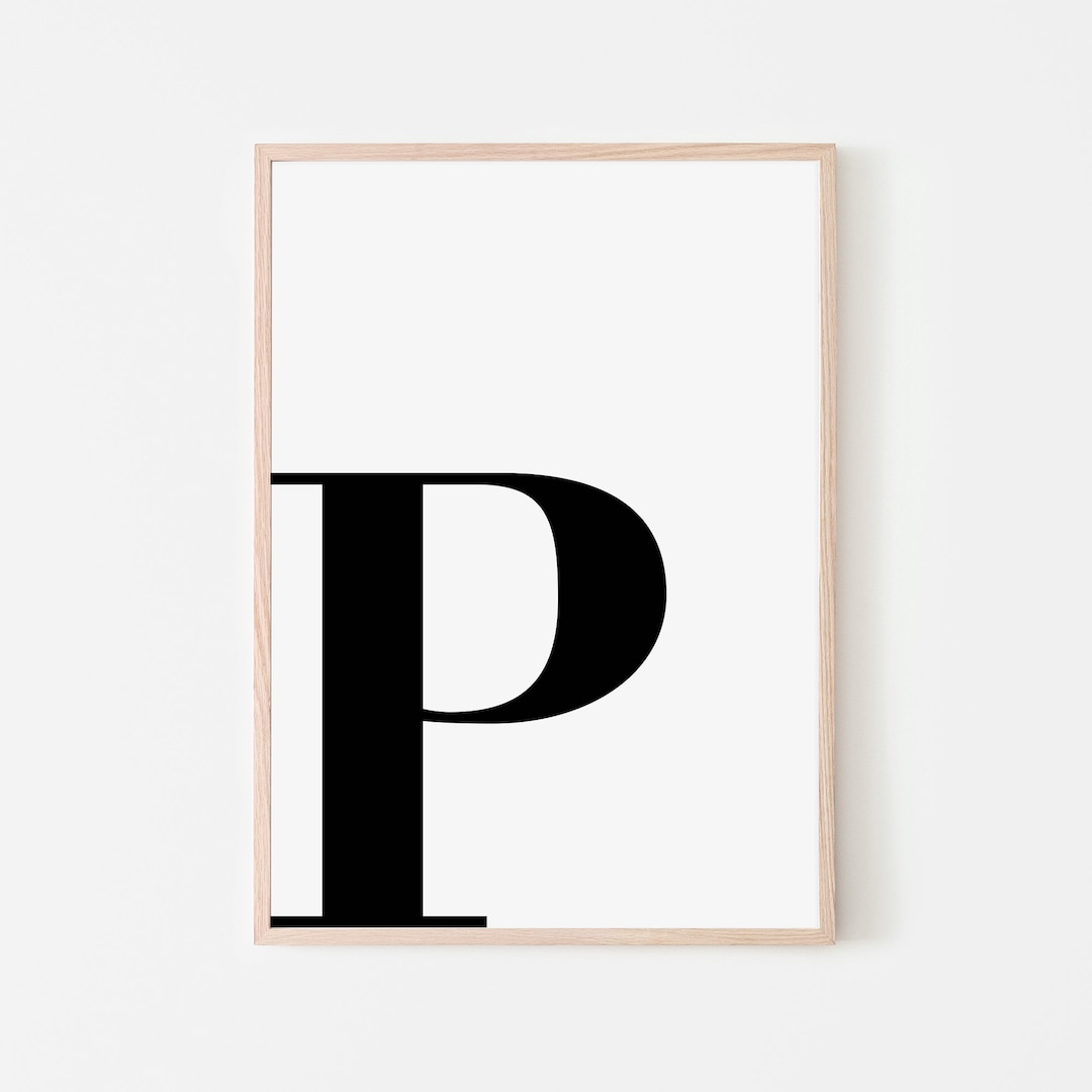 Letter 'P' Printable Wall Art | Initial Letter Print | Alphabet Letter ...