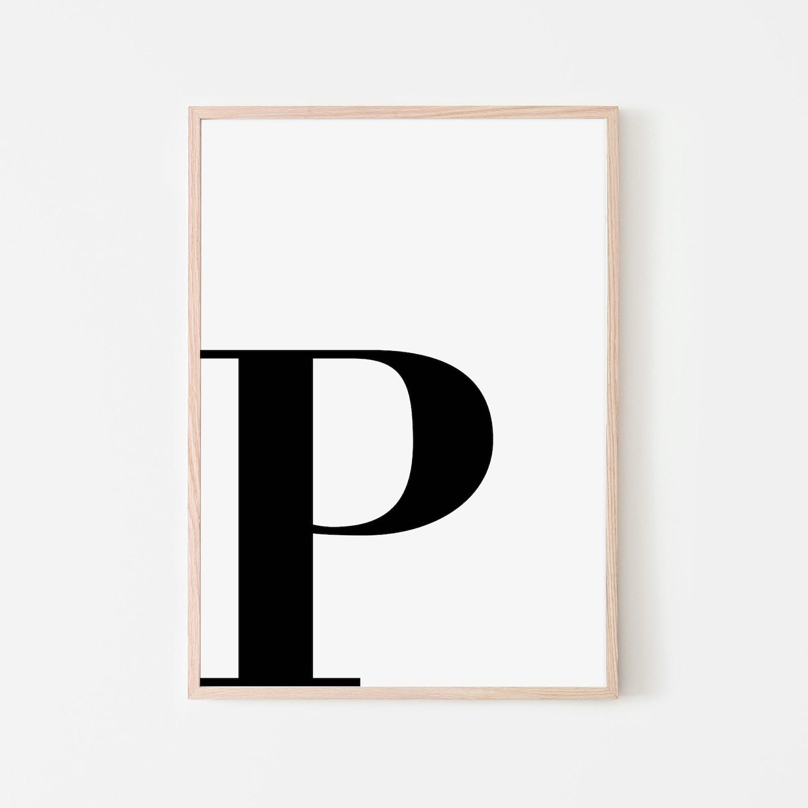 Letter 'P' Printable Wall Art Initial Letter Print - Etsy