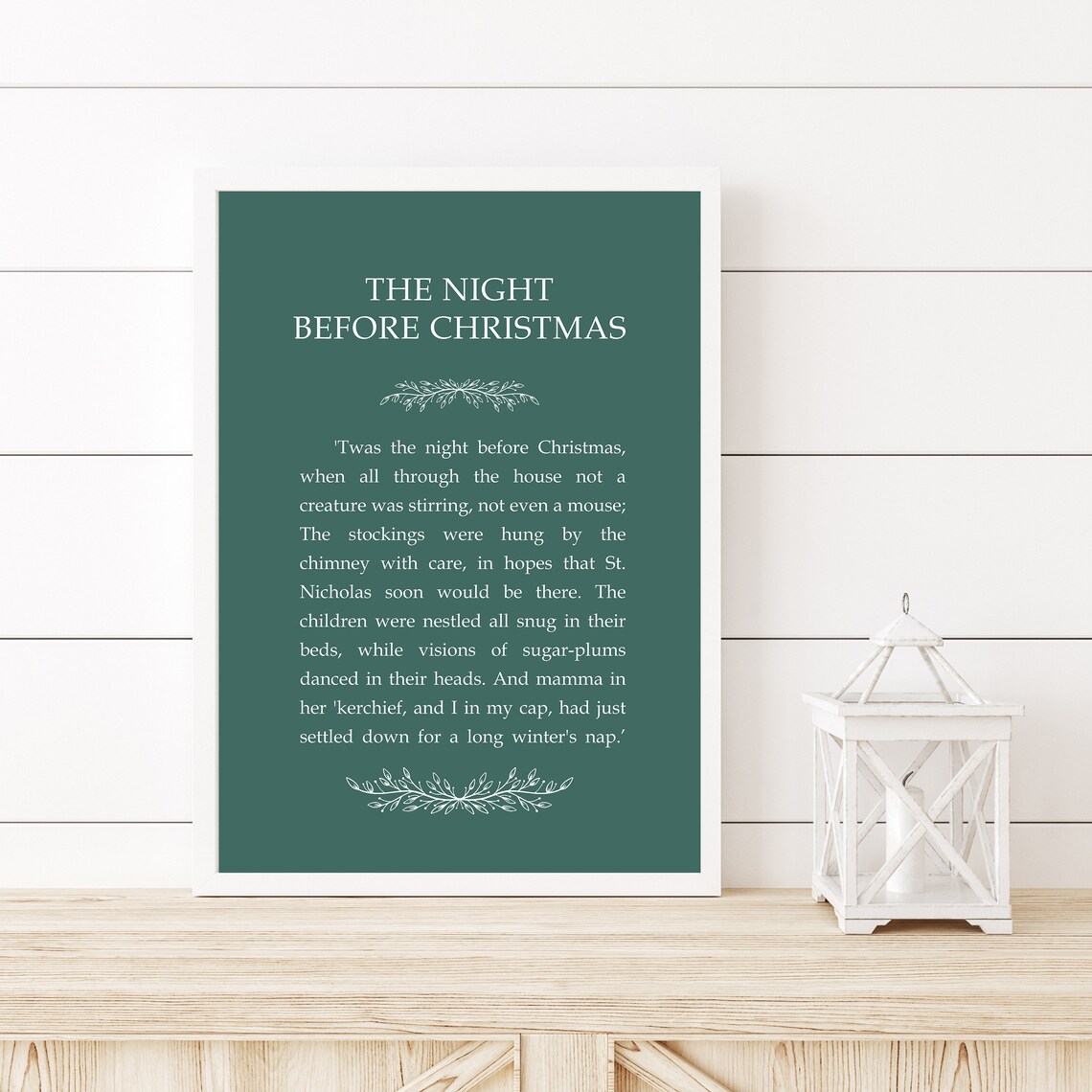 Twas the Night Before Christmas Print | Holiday Wall Art (digital Print ...