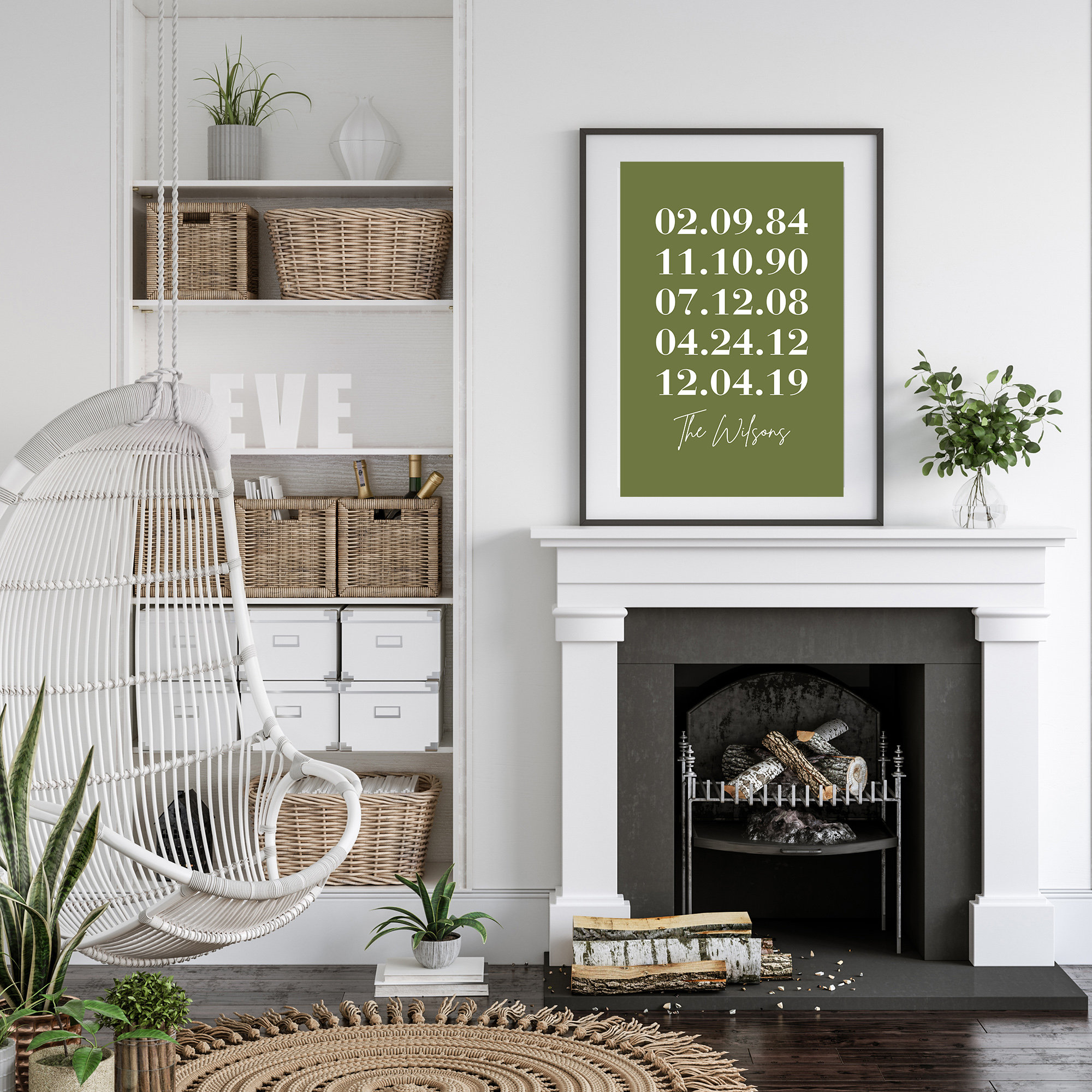 Important Dates Print Custom Date Sign Family Dates Wall | Etsy