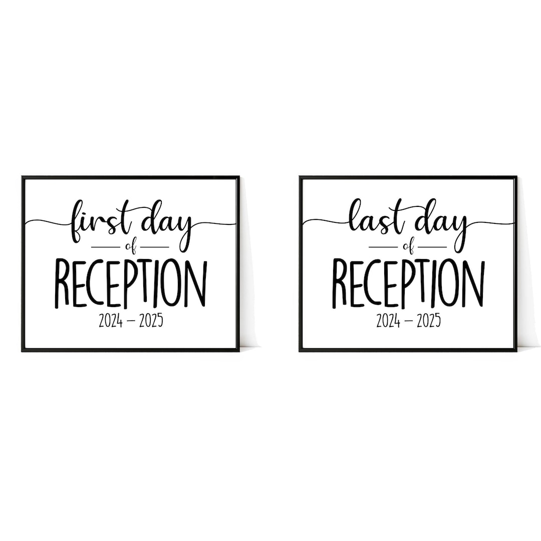 First Day of School Sign, Reception Grade School Sign, First Day of ...