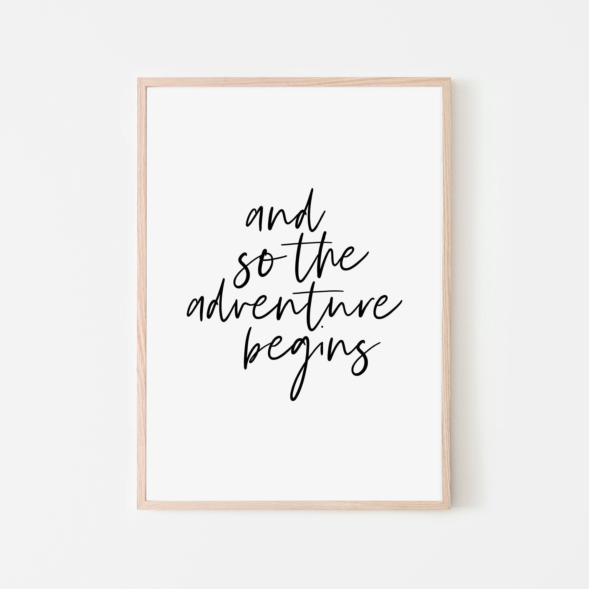 And so the Adventure Begins Print Dorm Room Print Dorm | Etsy