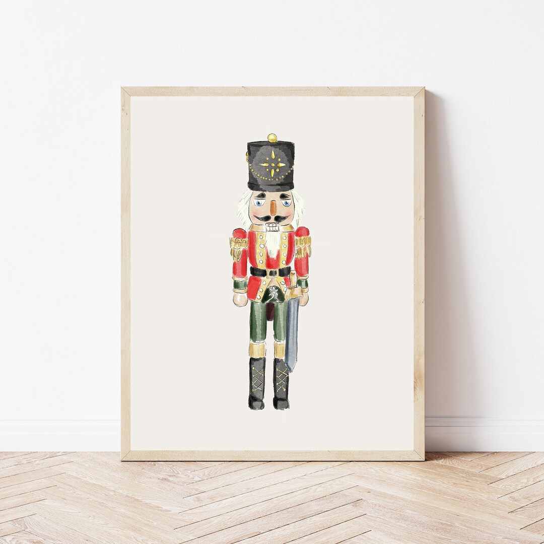 Nutcracker Christmas Print, Nutcracker Wall Art, Nutcracker Printable ...