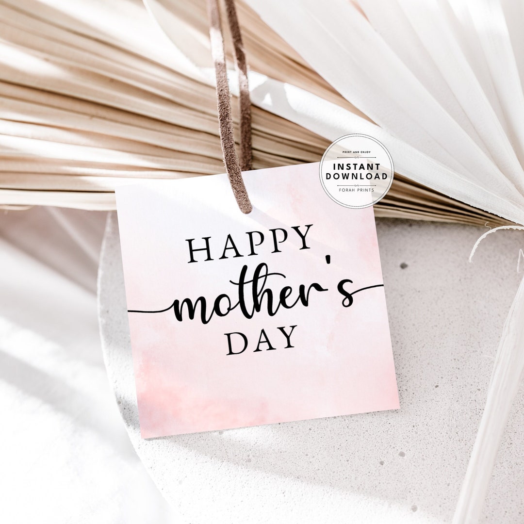 Mother’s Day Printable Gift Tag, Mothers Day Square Tag, Mother’s Day ...
