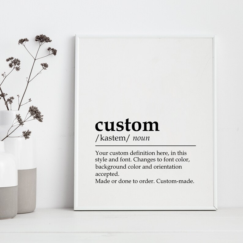 Custom Definition Print Custom Definition Poster Custom | Etsy