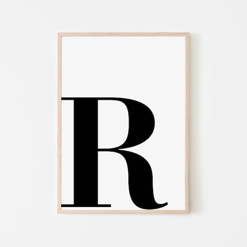 Printable Letter R Letter Art Print R Initial Digital Wall - Etsy