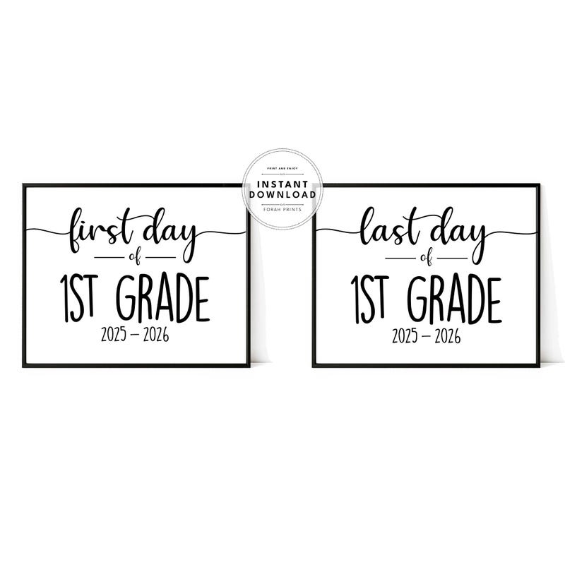 First Day of 1st Grade - Etsy