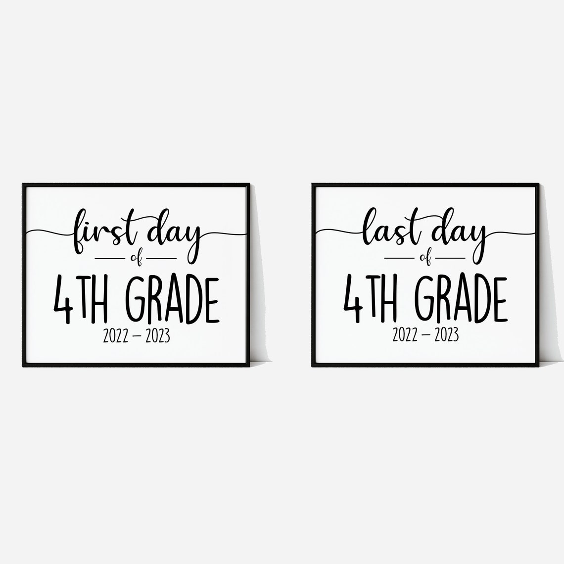 First Day of School Sign First Day of Fourth Grade First Day - Etsy