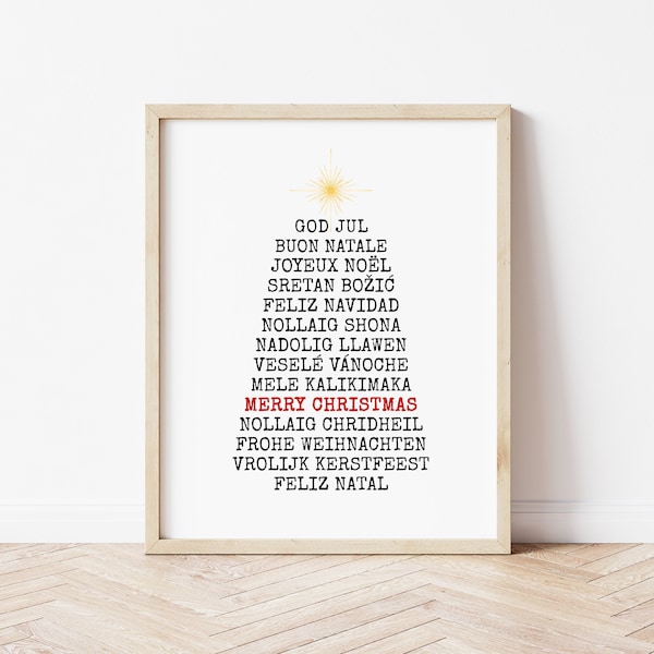 Merry Christmas Different Languages - Etsy