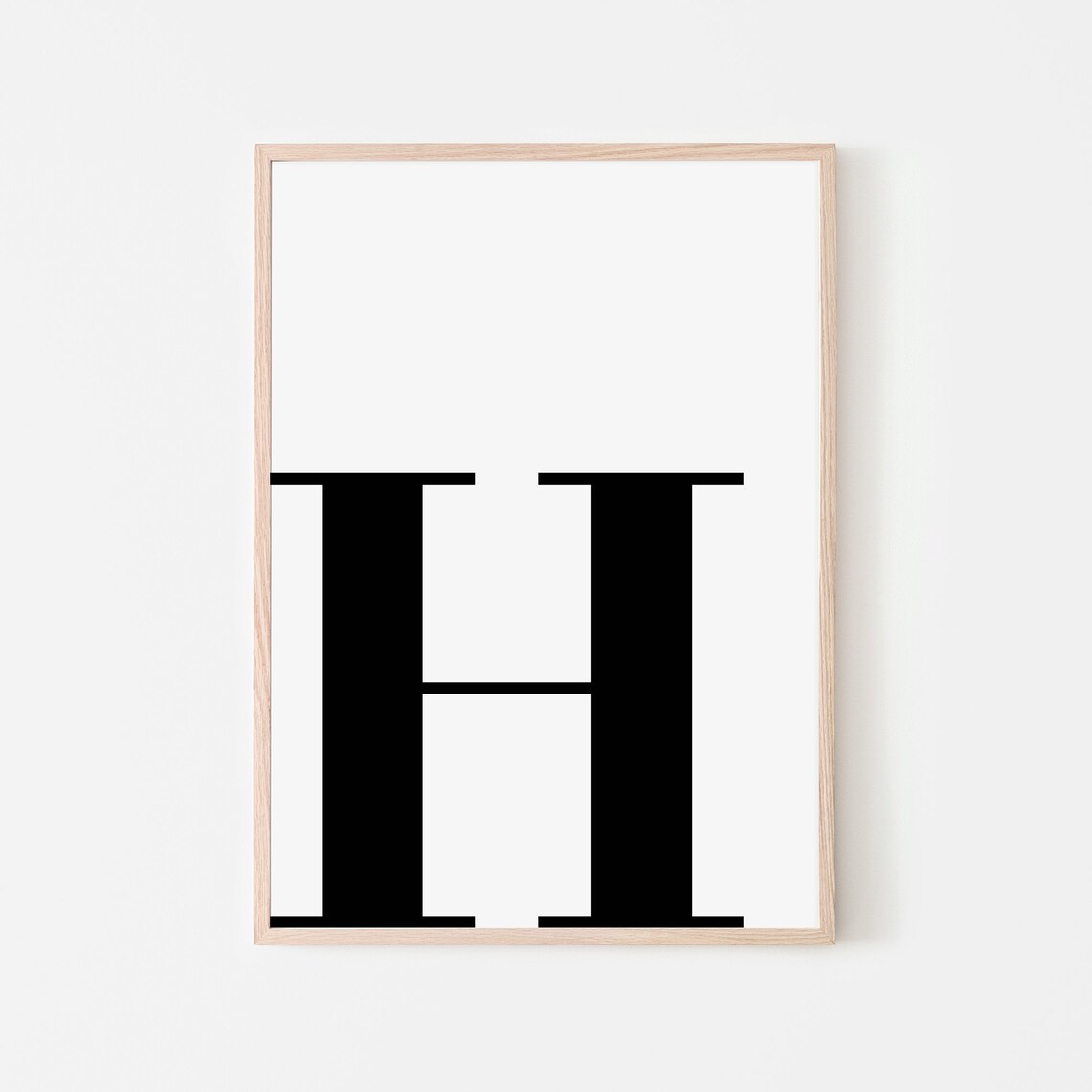 Letter 'H' Printable Wall Art Initial Letter Print | Etsy