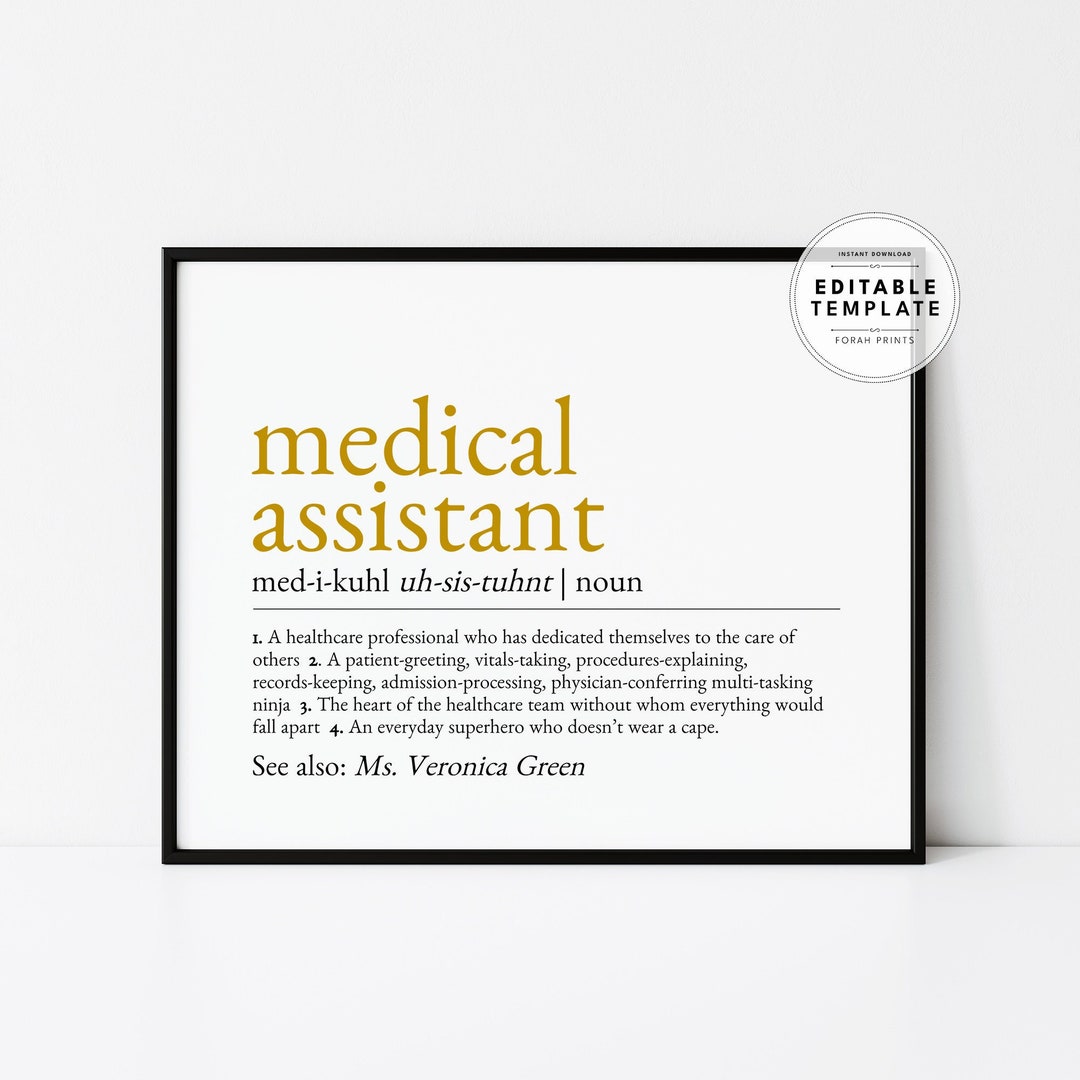 Custom Medical Assistant Definition Gift Medical Assistant Etsy Custom Medical Assistant Definition Gift Medical Assistant Etsy