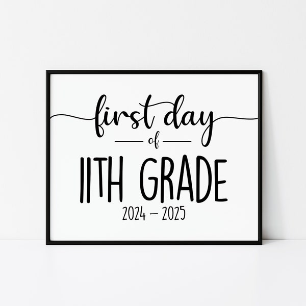 First Day of 11th Grade 2024 - Etsy