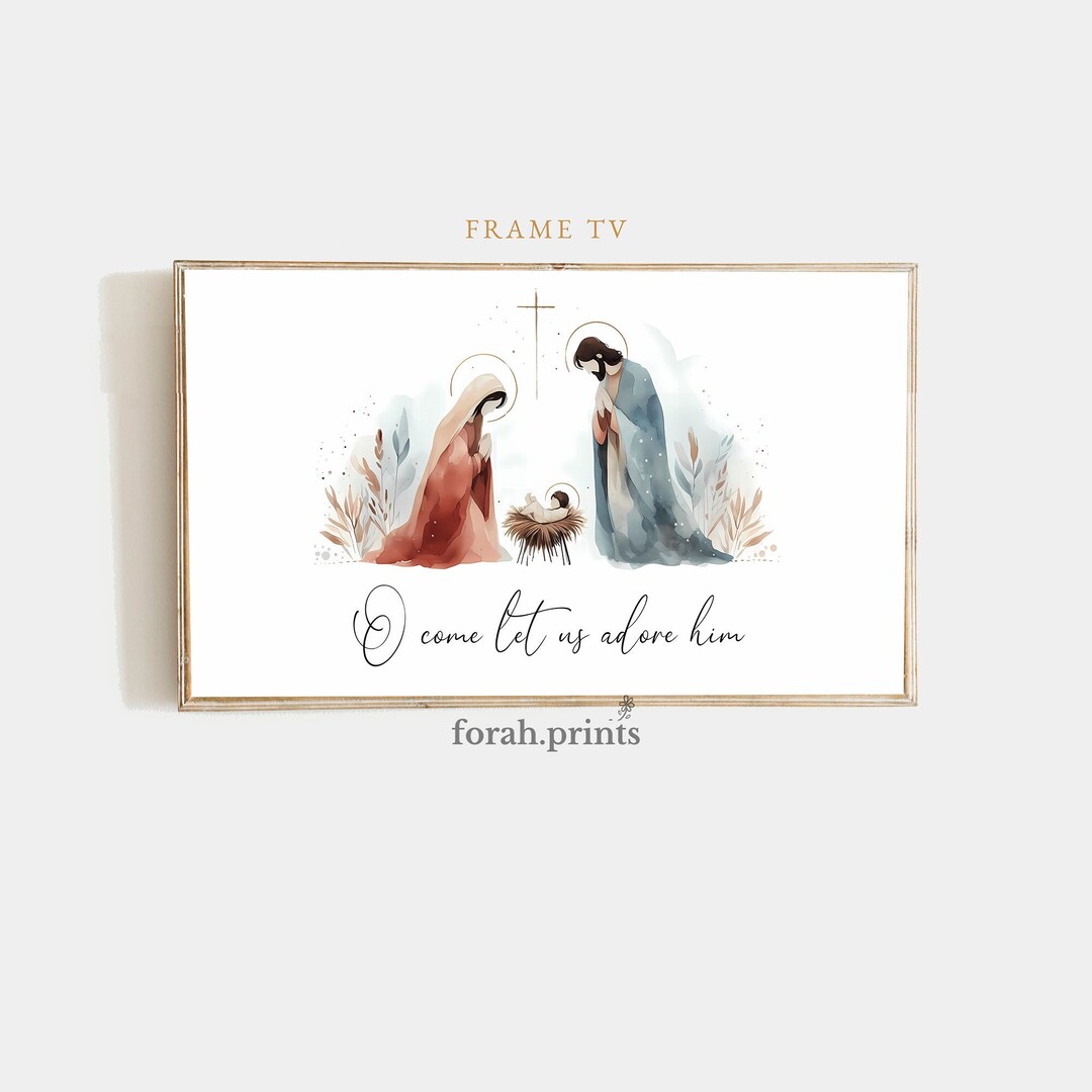 Frame Tv Art, Nativity Frame Tv Art, Frame TV Print, Tv Art, Nativity ...
