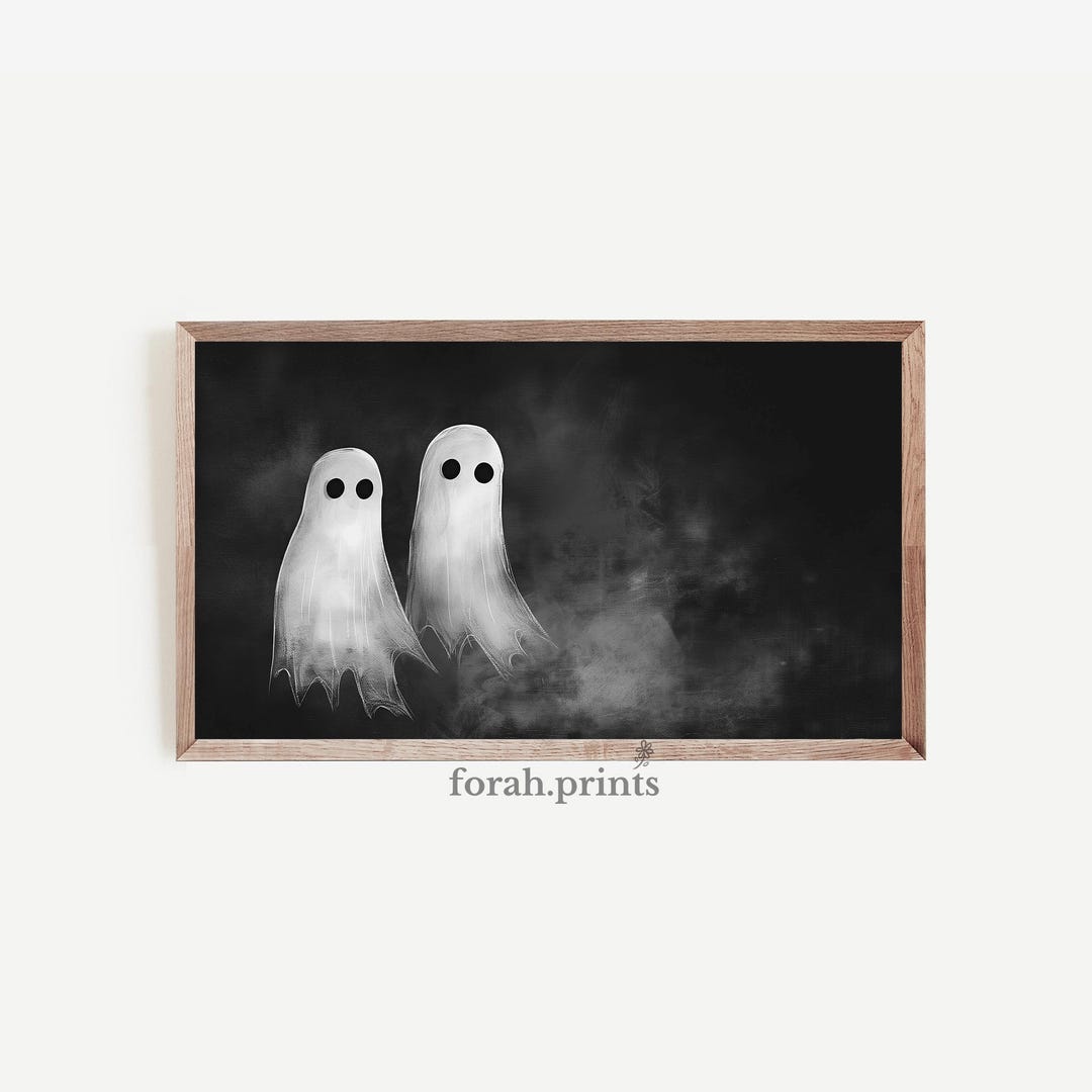 Minimalist Ghost Frame TV Art: Spooky Halloween Decor (digital Download ...