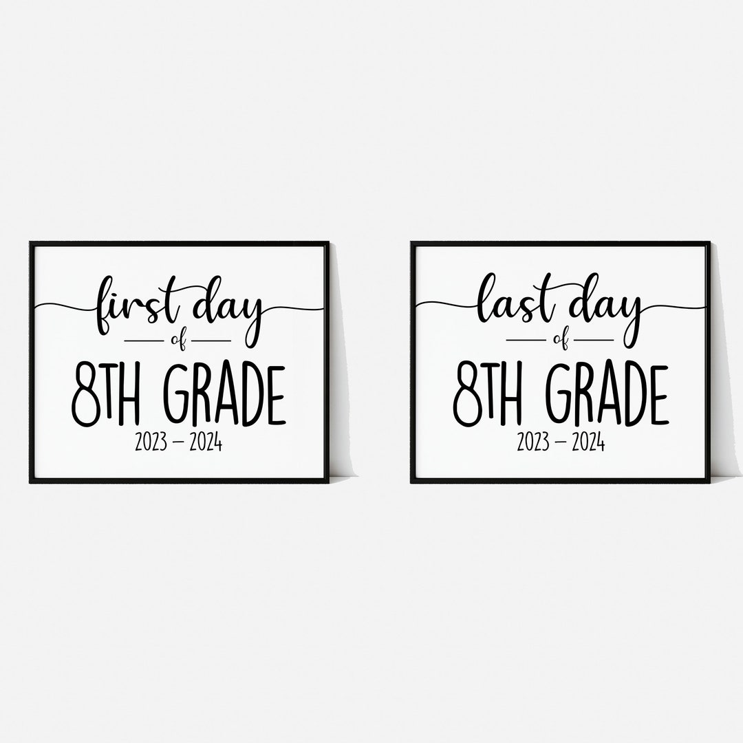 First Day of School Sign 8th Grade School Sign First Day of - Etsy