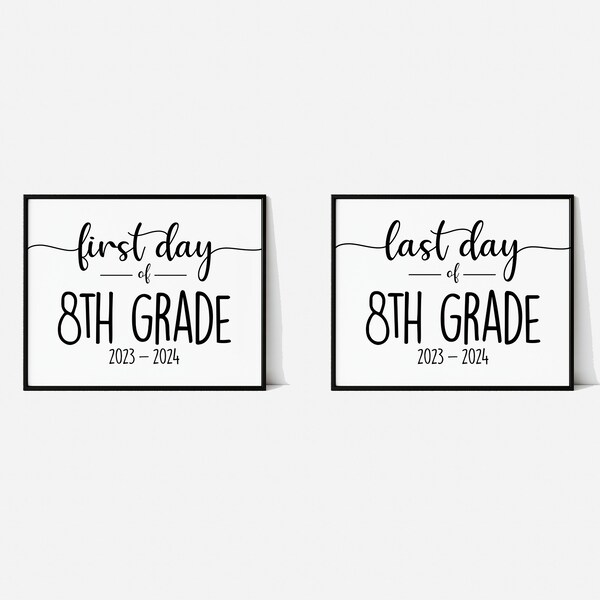 First Day of 8th Grade - Etsy