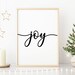 Joy Print Joy Poster Christmas Printable Wall Art - Etsy