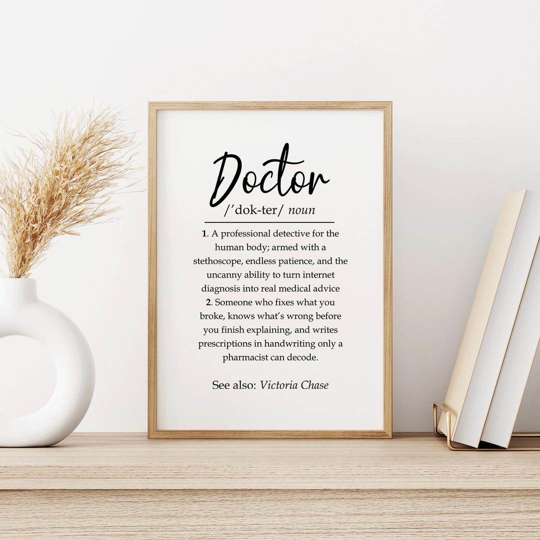 Custom Doctor Definition Print: Personalized Doctor Gift (digital ...