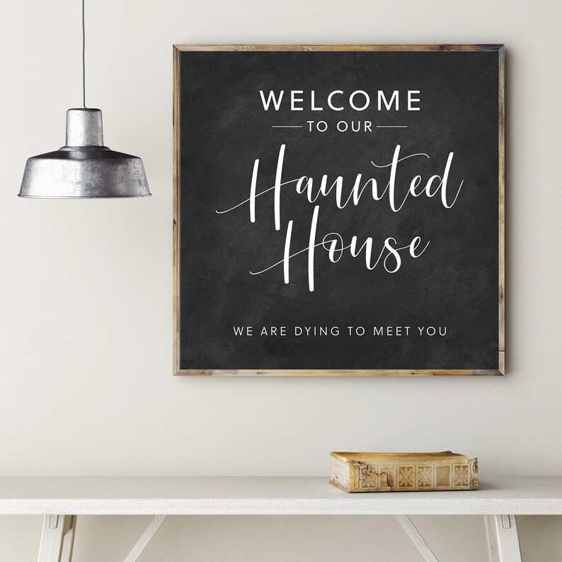 Welcome to Our Haunted House - Halloween Decor Printable (digital Print ...
